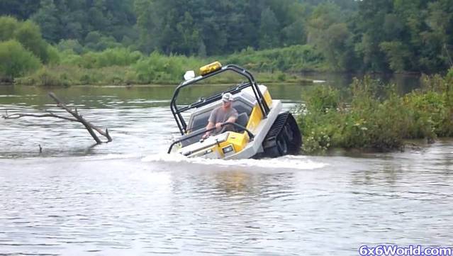 Hydratrek Entering Water - Amphibious ATV Pictures