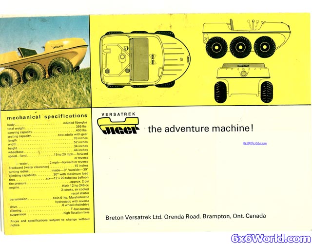 Jiger 6x6 ATV Brochures - 6x6 World