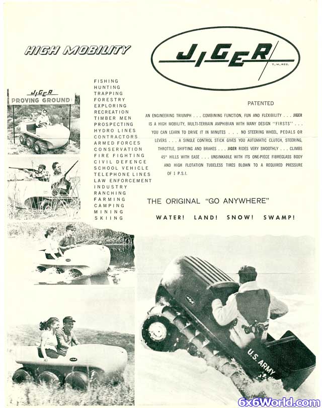 Jiger 6x6 ATV Brochures - 6x6 World